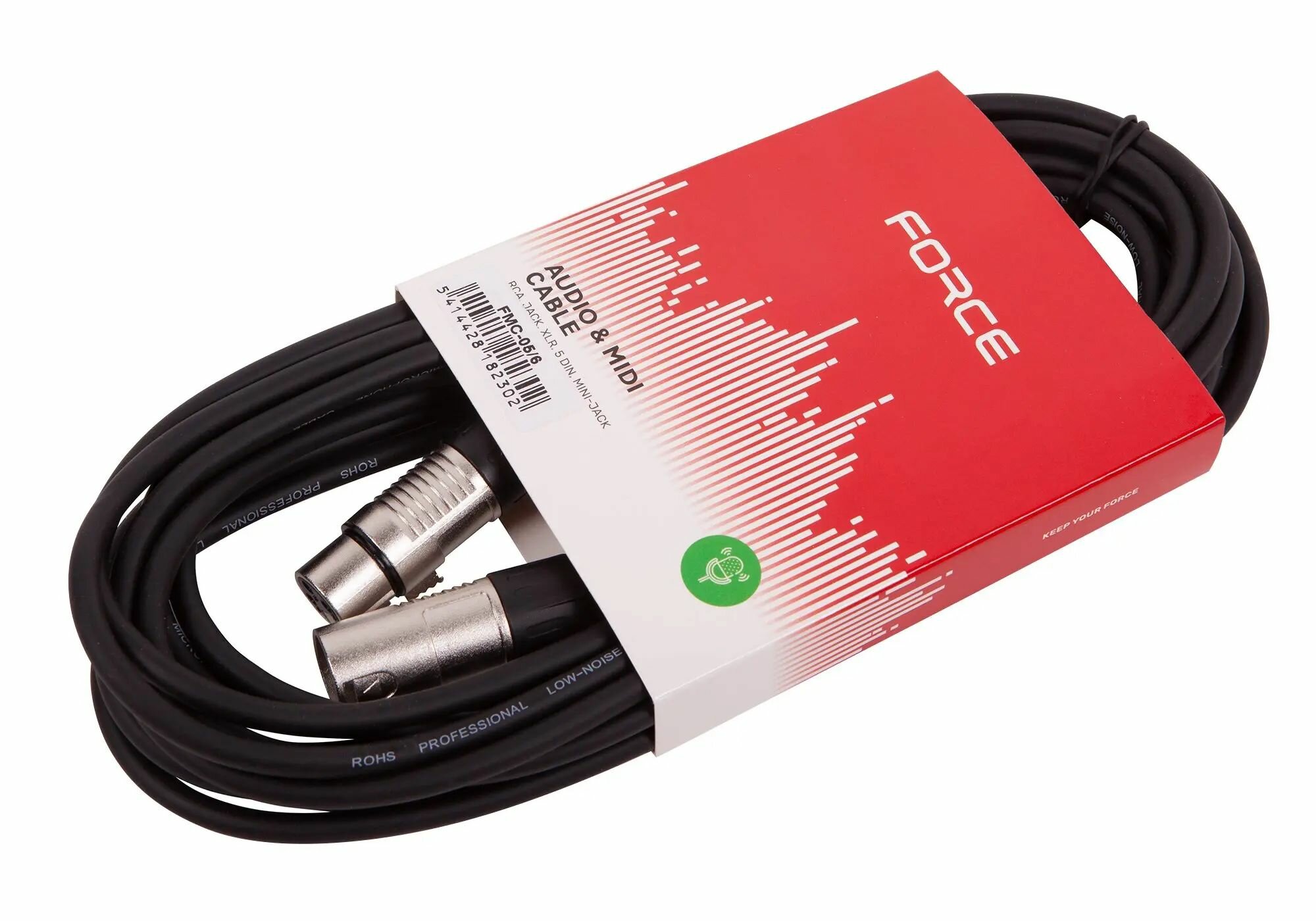 Микрофонный кабель Force FMC-05/6 XLR (M) XLR (F), 6 м