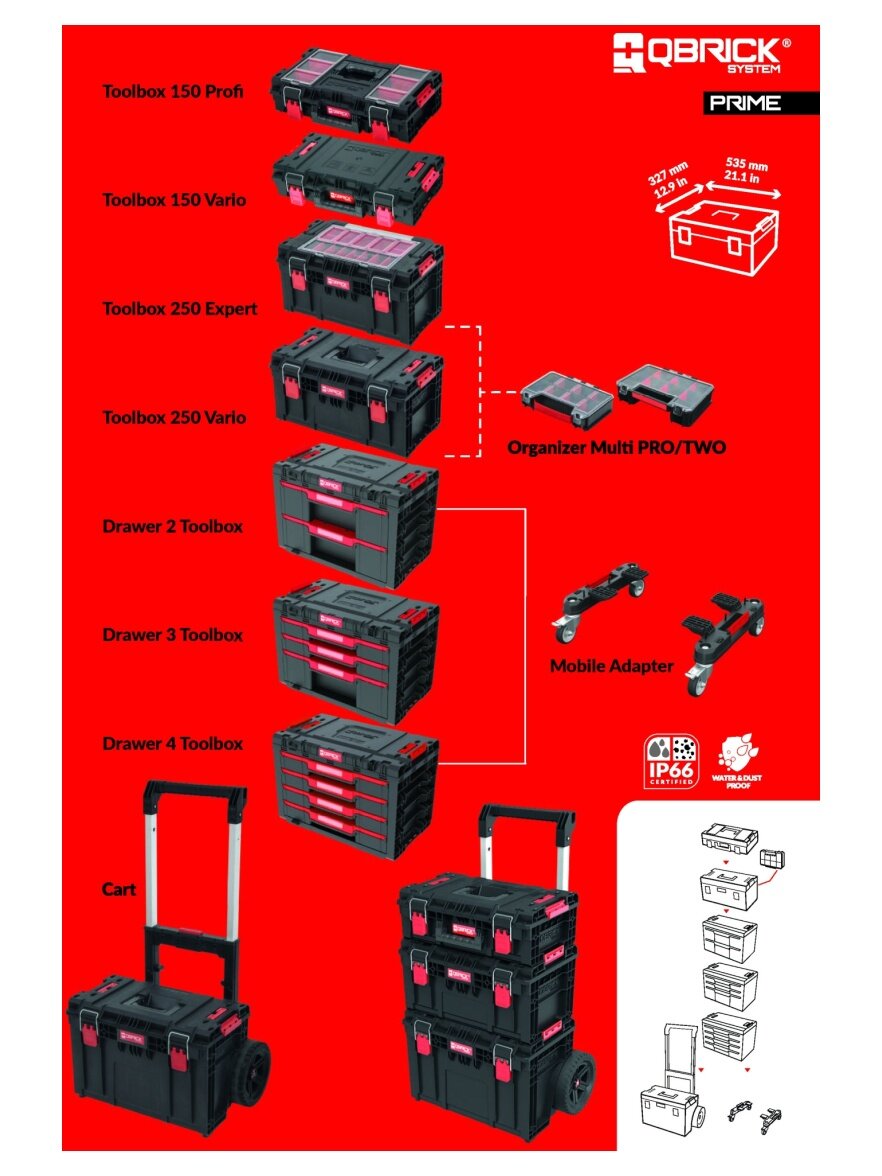 Ящик для инструментов Qbrick System PRIME Drawer 4 Toolbox Basic — фото 1