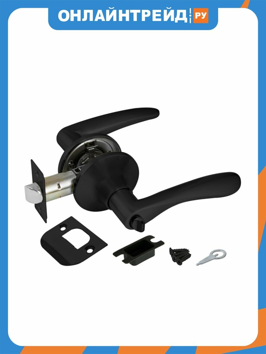 Ручка защелка Ajax DK610 BL-BK (6010 BL-B ) (фик.) черный