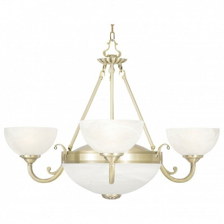 Люстра Arte Lamp W1ndsor A3777LM-3-2AB цвет плафона подвески Белый, цвет арматуры Бронза