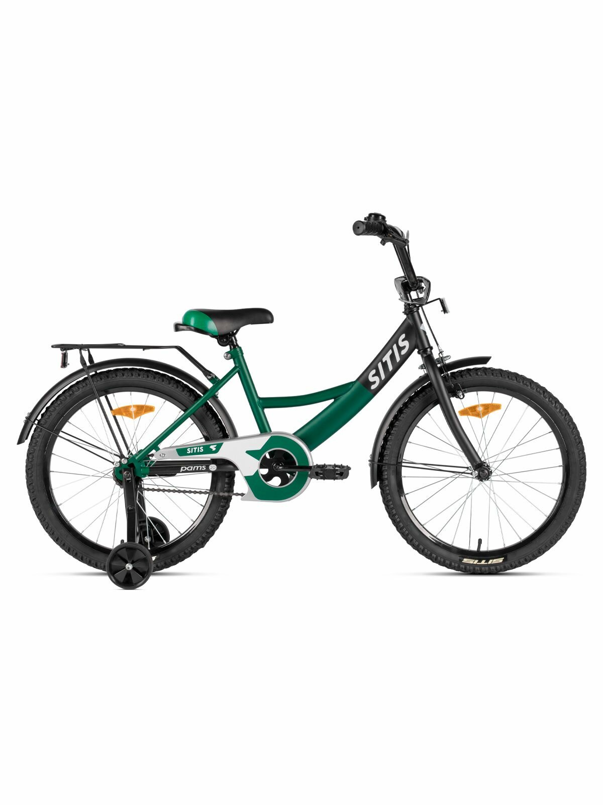 Велосипед SITIS PAMS 20" зеленый-черный, стальная рама, для мальчиков