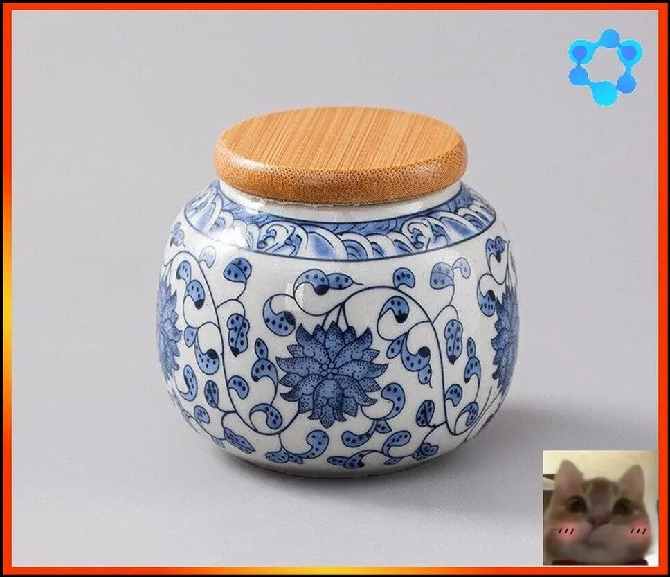 Банка для продуктов "гжель", 200 мл, 1 шт