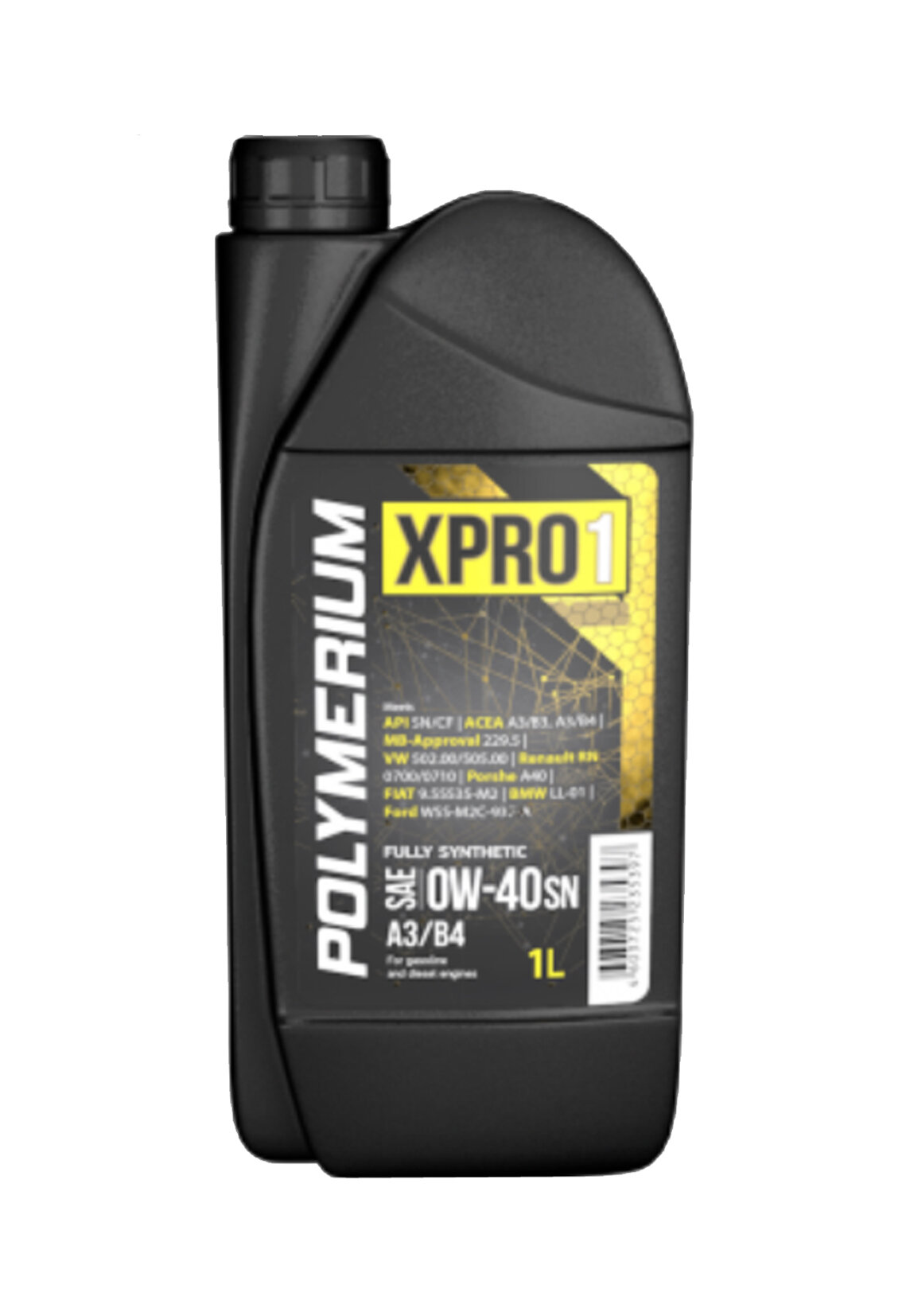 1л Масло моторное Polymerium XPRO1, синтетическое, 0W-40, SP, SN, CF