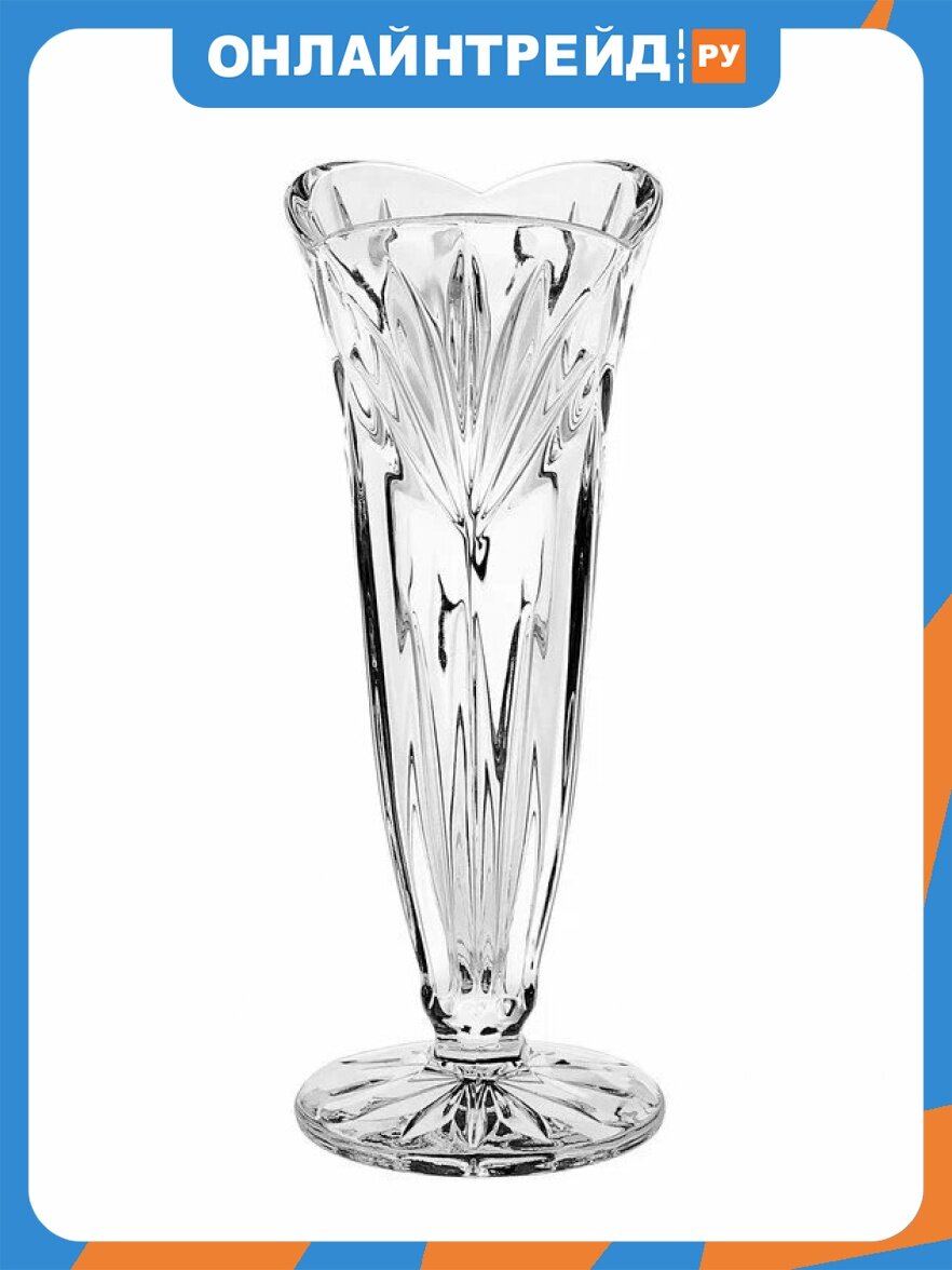 Ваза Crystal Bohemia Ваза, 17 см, на ножке, хрусталь