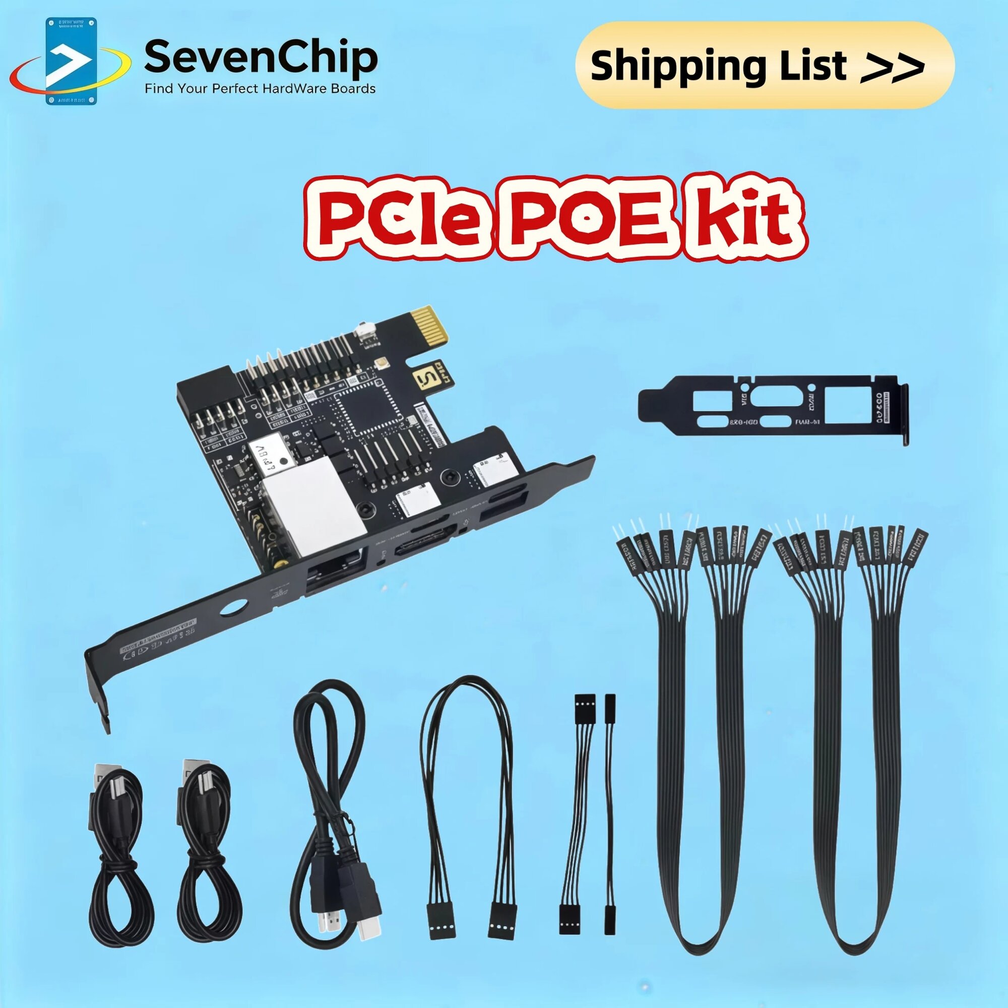 MiiBestOD Sipeed NanoKVM-PCIe Мини-пульт дистанционного управления PCIe POE kit