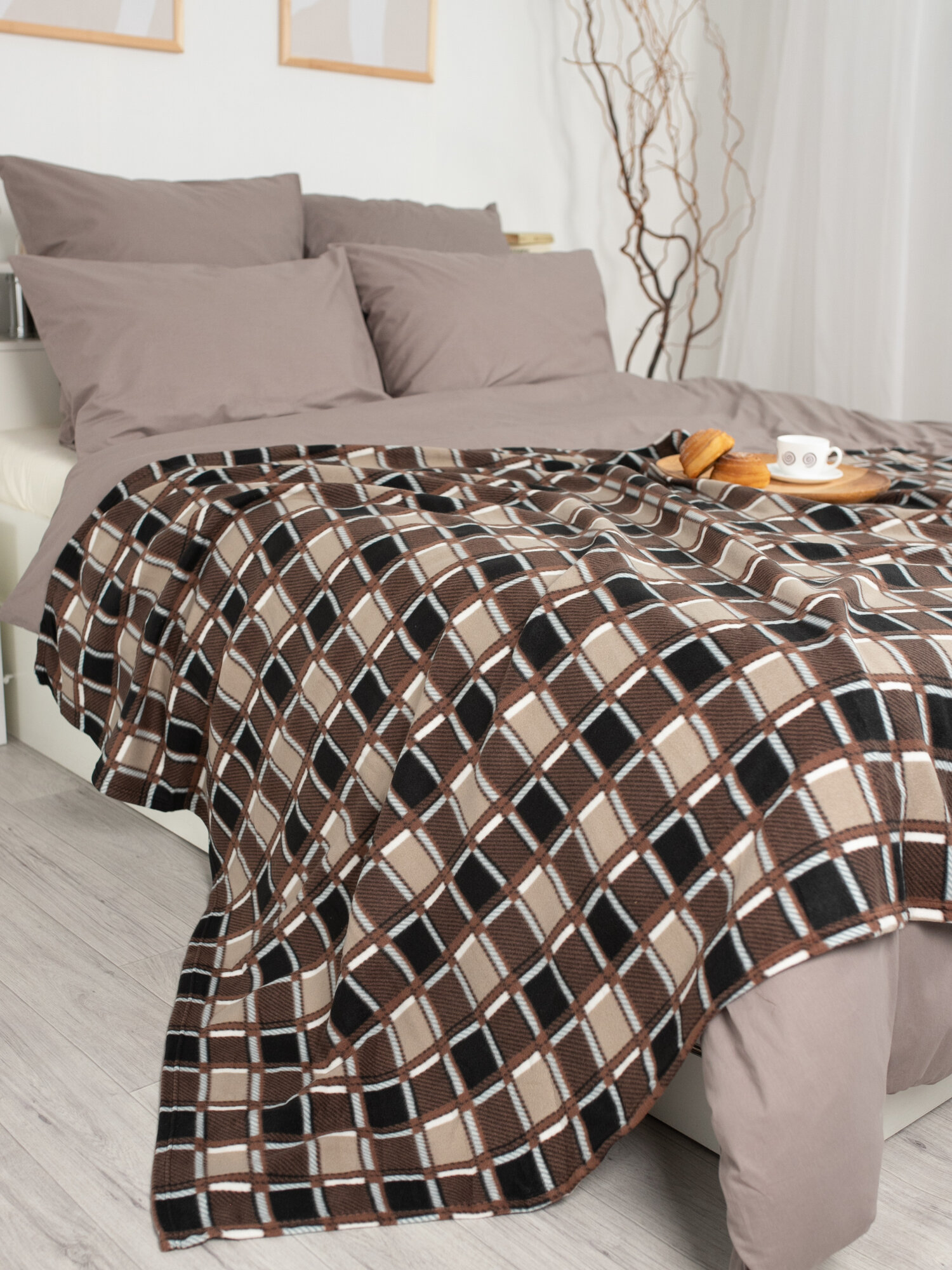 Плед Wellness, двухсторонний, полиэстер, 220г/м2, 185 см x 240 см