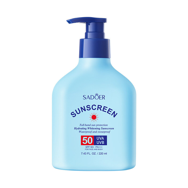 Трехцветный изолирующий крем SPF50+PA+++ SADOER: Увлажняющий натуральный продукт для ухода за кожей с защитой от ультрафиолета