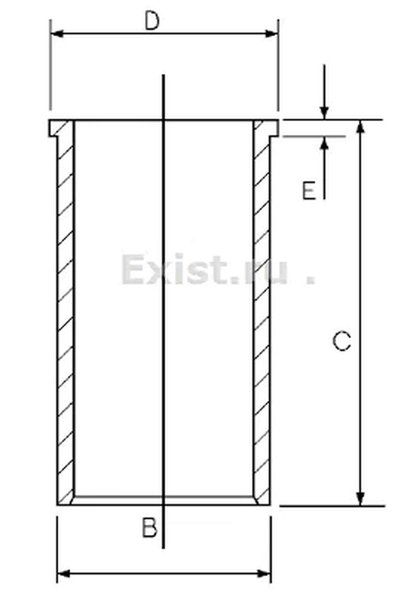 Гильза цилиндра Goetze 14-026240-00, Mercedes-Benz W202, W210, W124