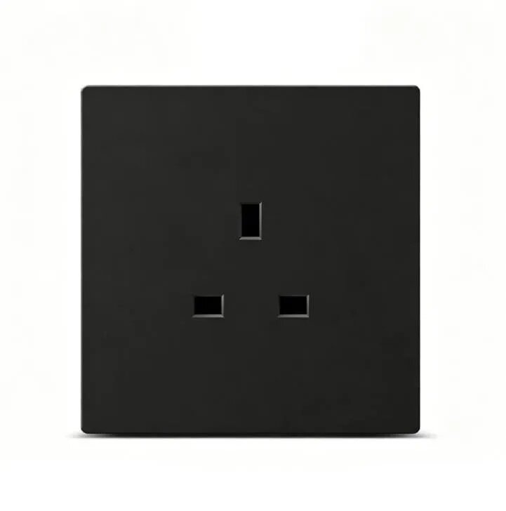 Черная британская розетка с USB A и Type C, 13A, 1-2 ганга настенная