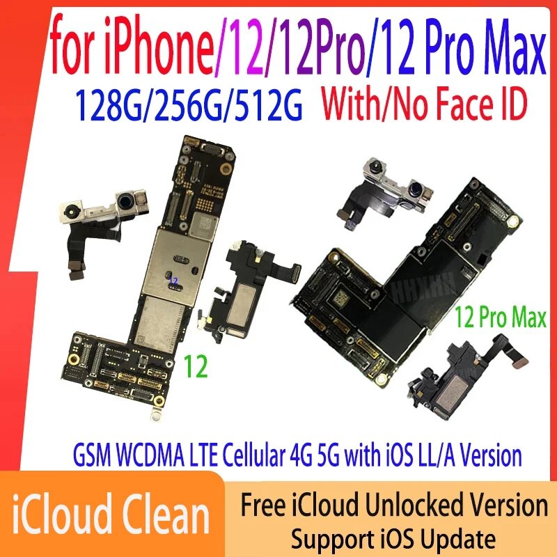 Материнская плата iPhone 12 Pro Max 128GB с Face ID, разблокирована