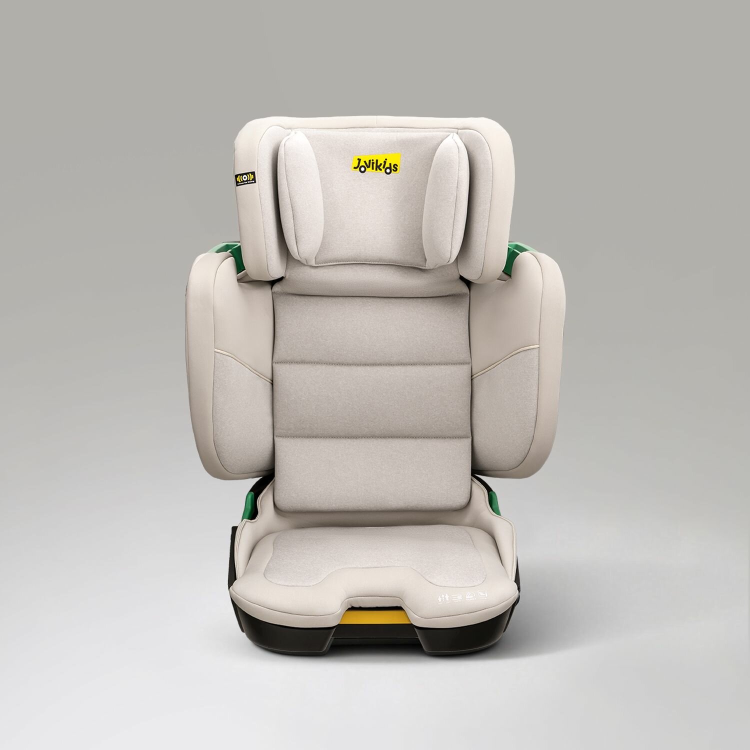 Автокресло-бустер Jovikids ROBER+ группа 2/3, 15-36 кг, рост 100-150 см, ISOFIX, стандарт i-Size R129, складное, для детей 3-12 лет, цвет светло-бежевый (Milkstone Cream)