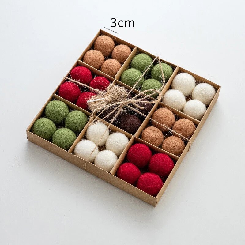 Шерстяные шарики 36 шт, 3 см, разные цвета 36pcs-2