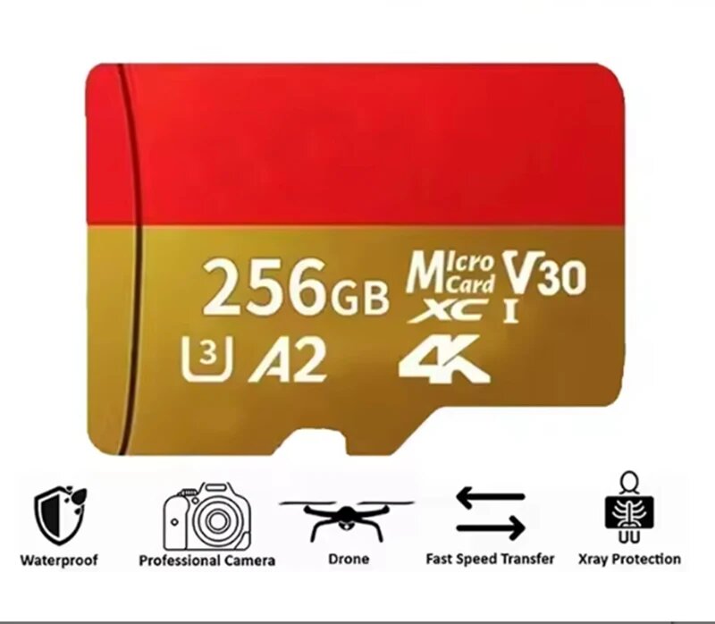 Micro TF карта памяти V30 Class10 128 ГБ - 2 ТБ 256GB