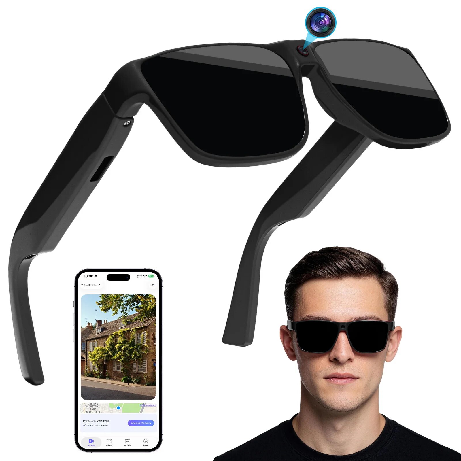 Умные очки с камерой DIXSG QS5 Black