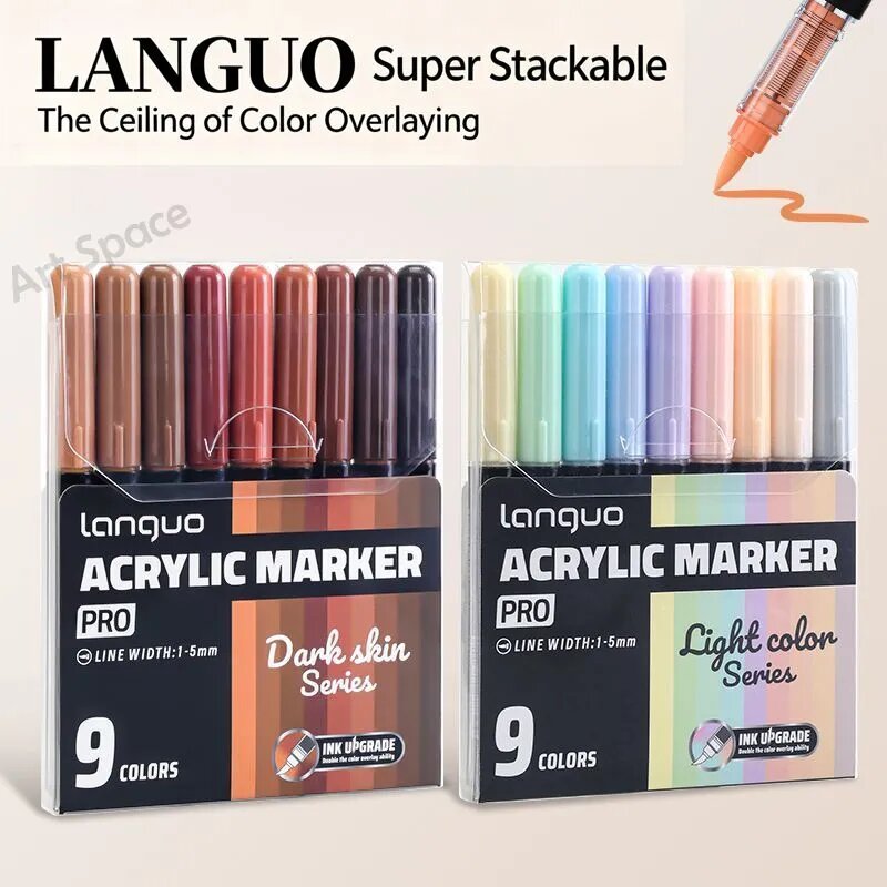 Languo Набор акриловых маркеров Super Stackable, 18 шт.