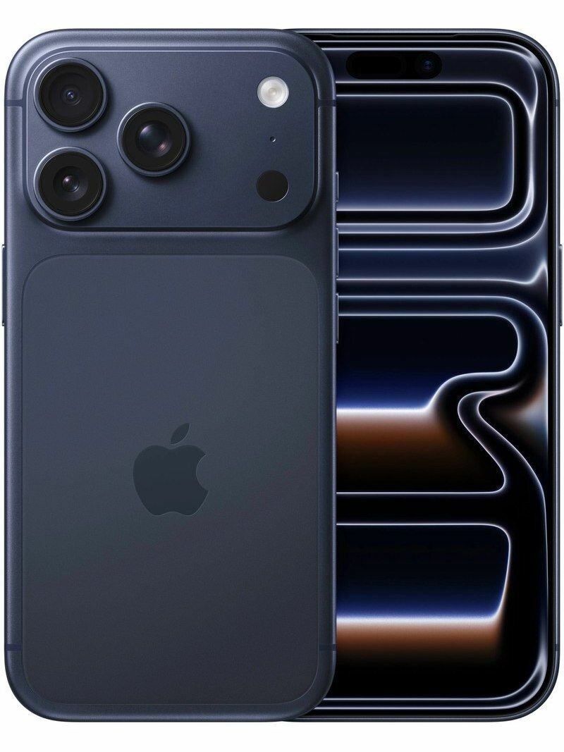 6.3" Смартфон Apple iPhone 17 Pro 512Gb, A3523, NFC, OLED, 120Гц, темно-синий
