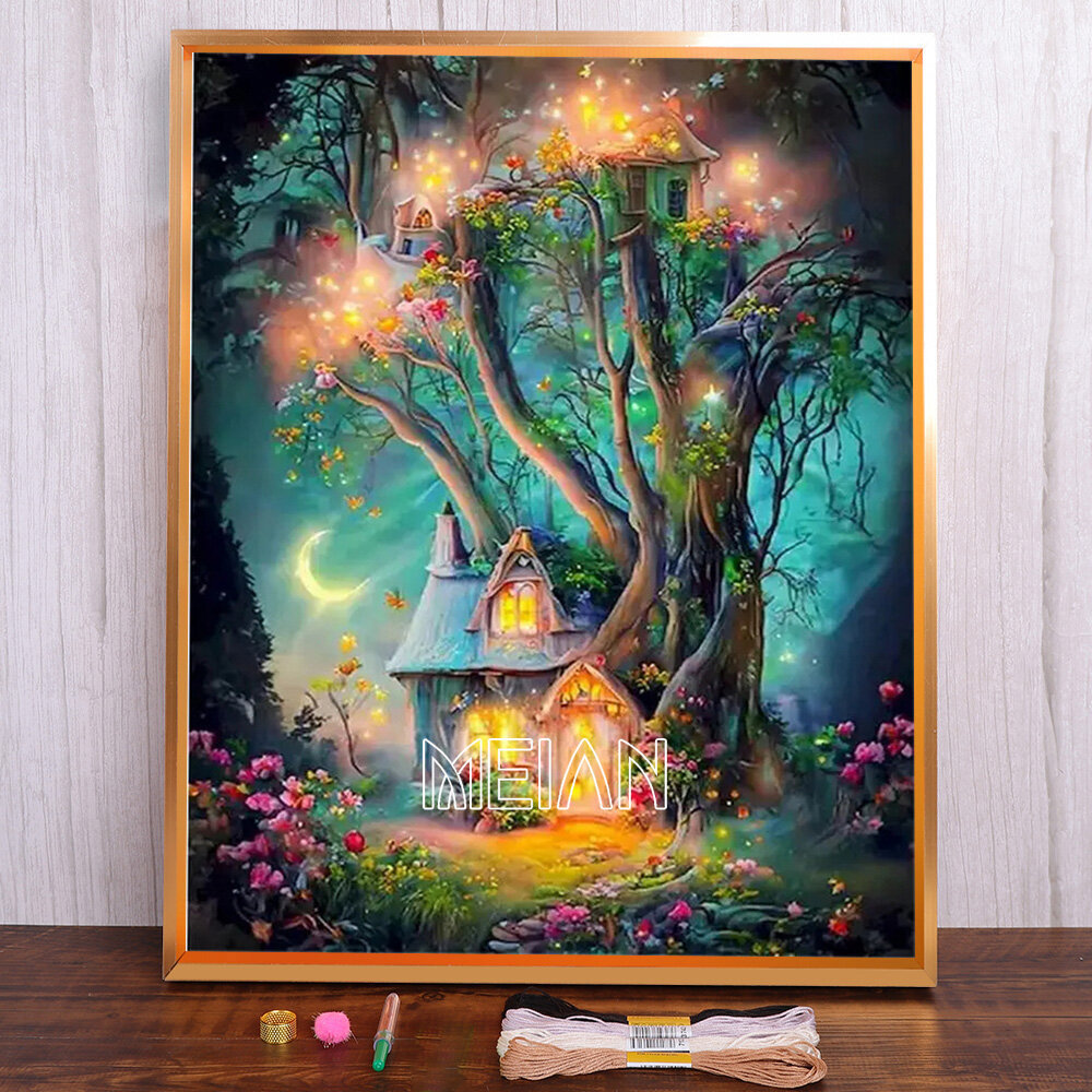 MEIAN Набор для вышивания,30x40CM,11CT,40 цветов