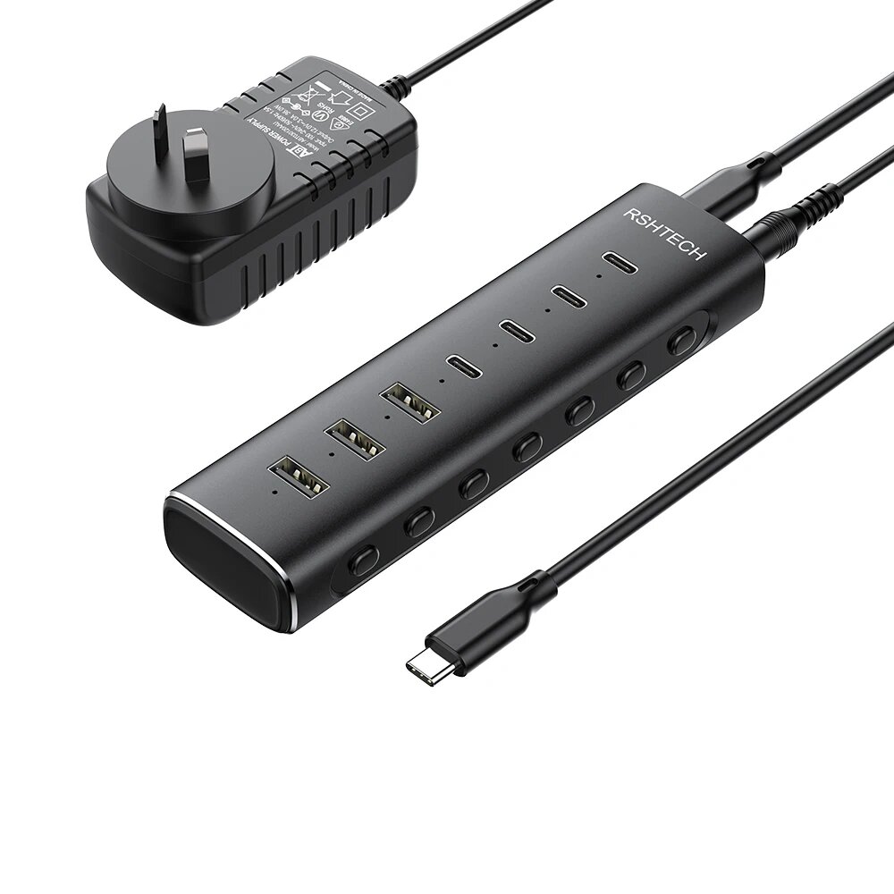 RSHTECH USB 3.2 хаб с адаптером AU
