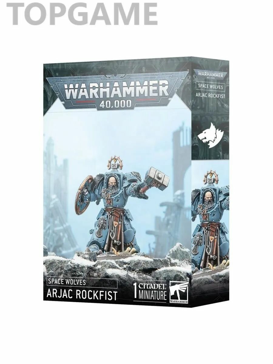 Warhammer 40000 Space Wolves Arjac Rockfist, 1 миниатюра, пластиковая модель для сборки и покраски, коллекционная фигурка Космических Волков