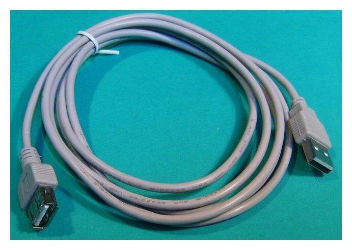 USB штекер - USB гнездо шнур 1,8м удлинитель USB2.0