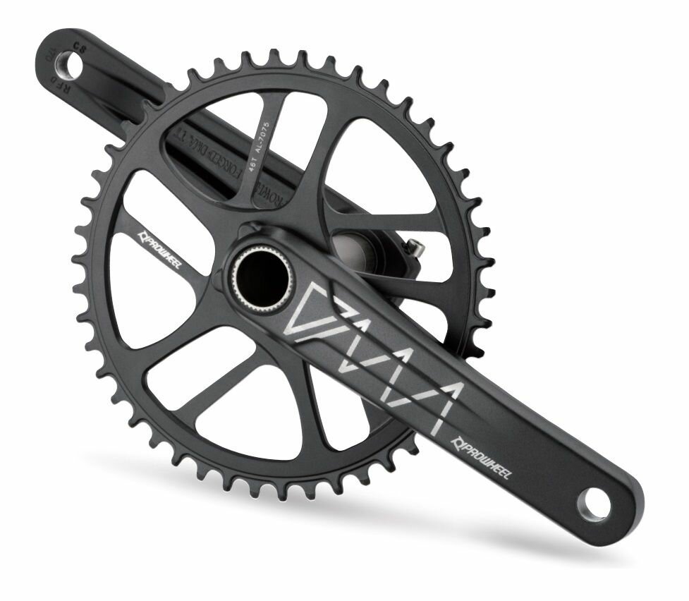 Система Prowheel DMA-CR099A-TT14754 GRAVEL 1x(10/11S) 44T, алюм, 172.5, алюм, Chainline 45.5, интегр. вал, черн.