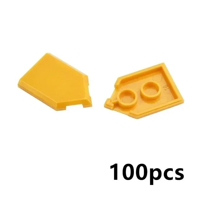 Леду блочные конструкторы кирпичики гладкие Желтый, Gold-100pcs