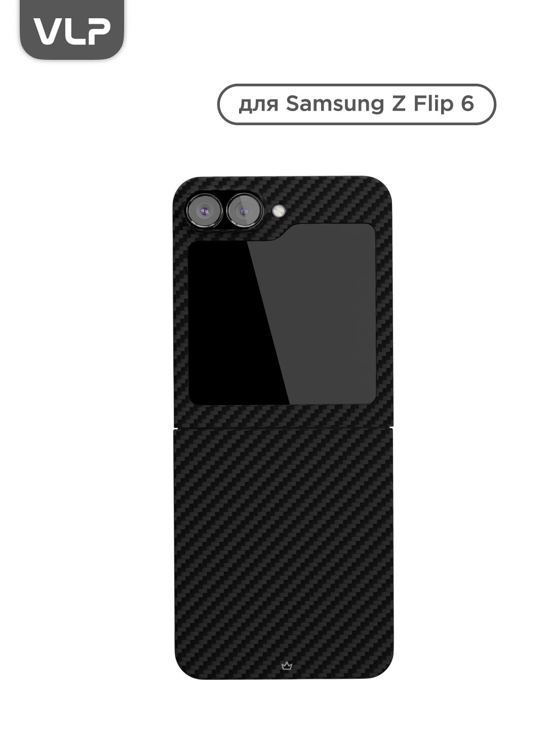 Чехол VLP "Kevlar", для Samsung Z Flip 6, ударопрочный, чёрный