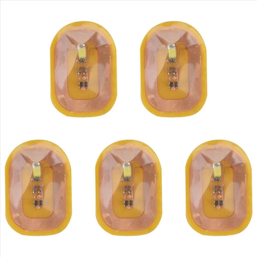 5Pcs NFC Flash Nail Sticker LED Bare Chip Интеллектуальная светящаяся лампа для