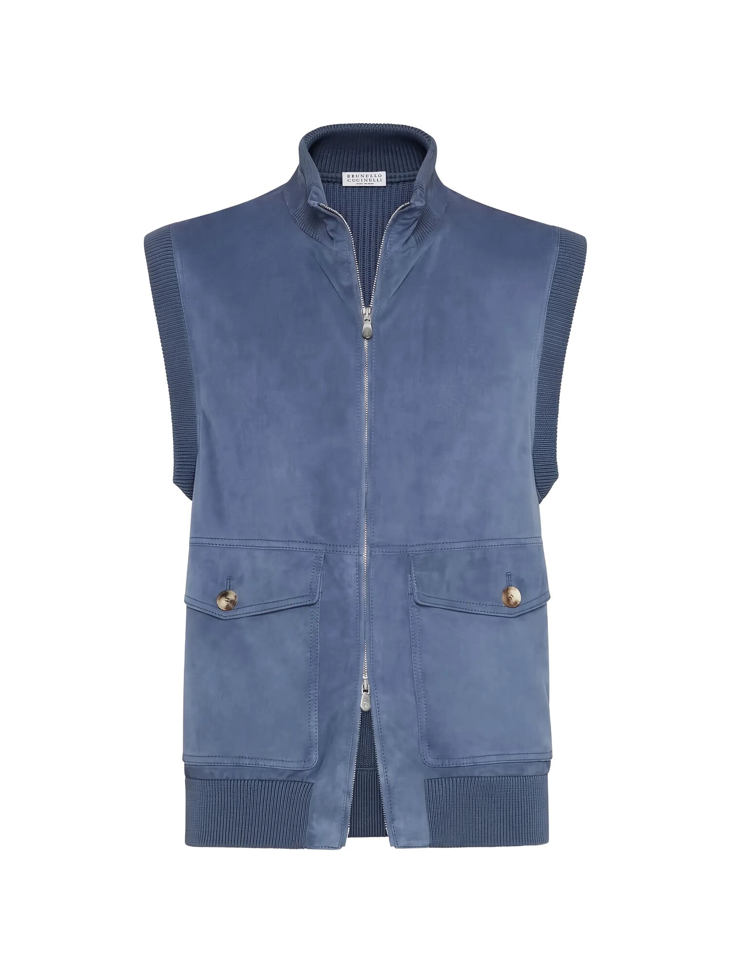 Пальто Suede ribbed-trim gilet