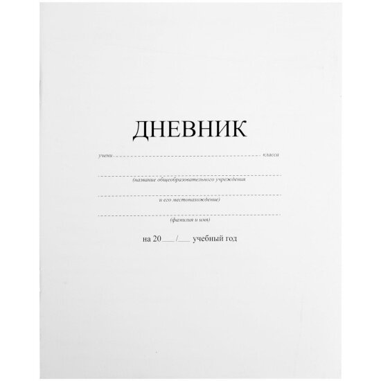Дневник Пифагор 1-11 класс 40 л, на скобе, , обложка картон, белый, 105509