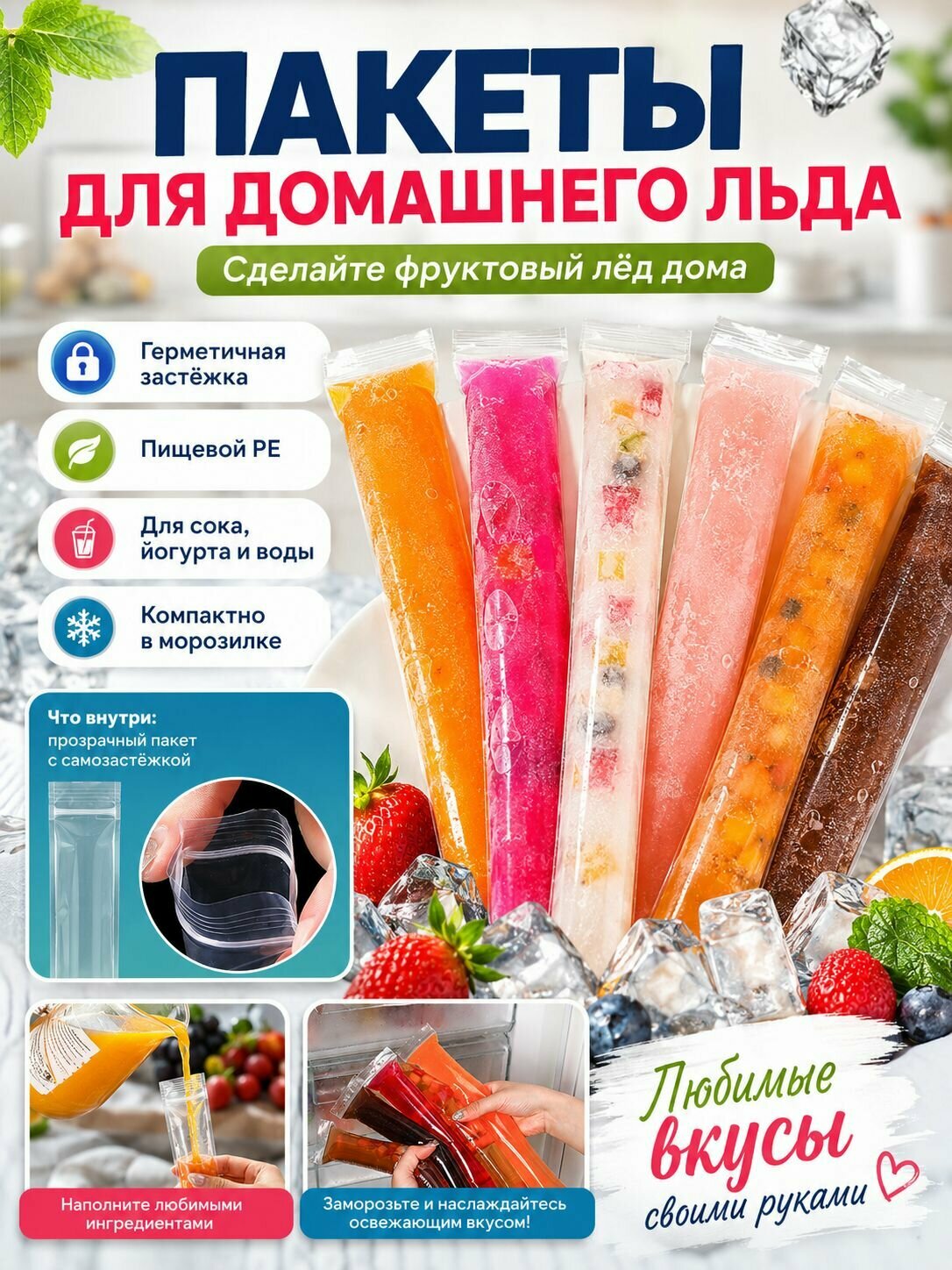 Форма для льда, 100 шт