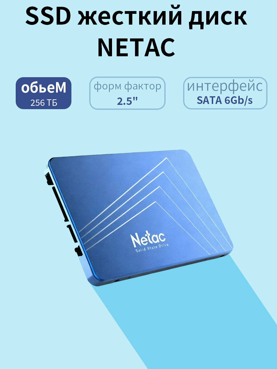 SSD жесткий диск NETAC N600S 256 GB NT01N600S-256G-S3X
