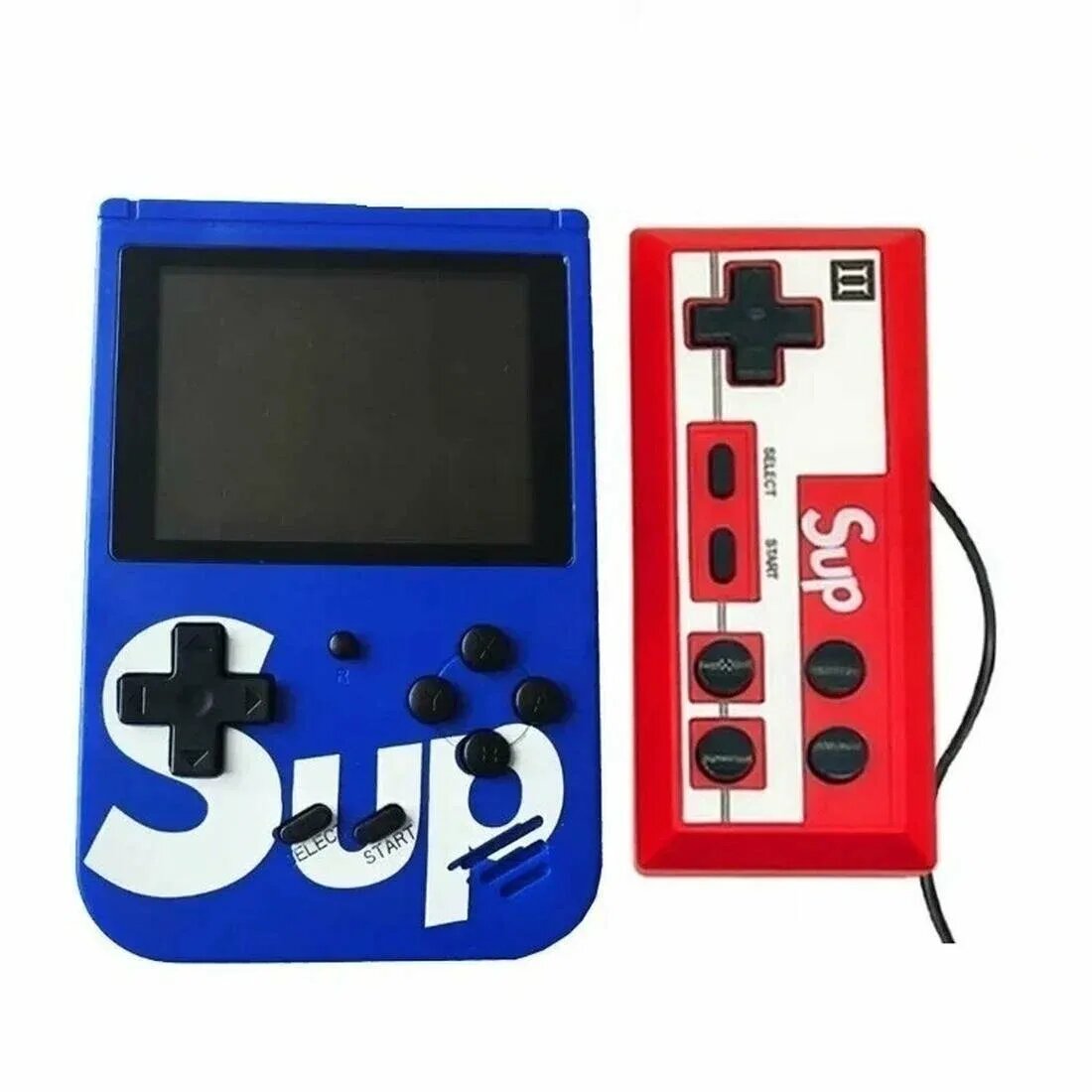 Портативная игровая приставка GAME BOX PLUS 400 в 1, синий c геймпадом