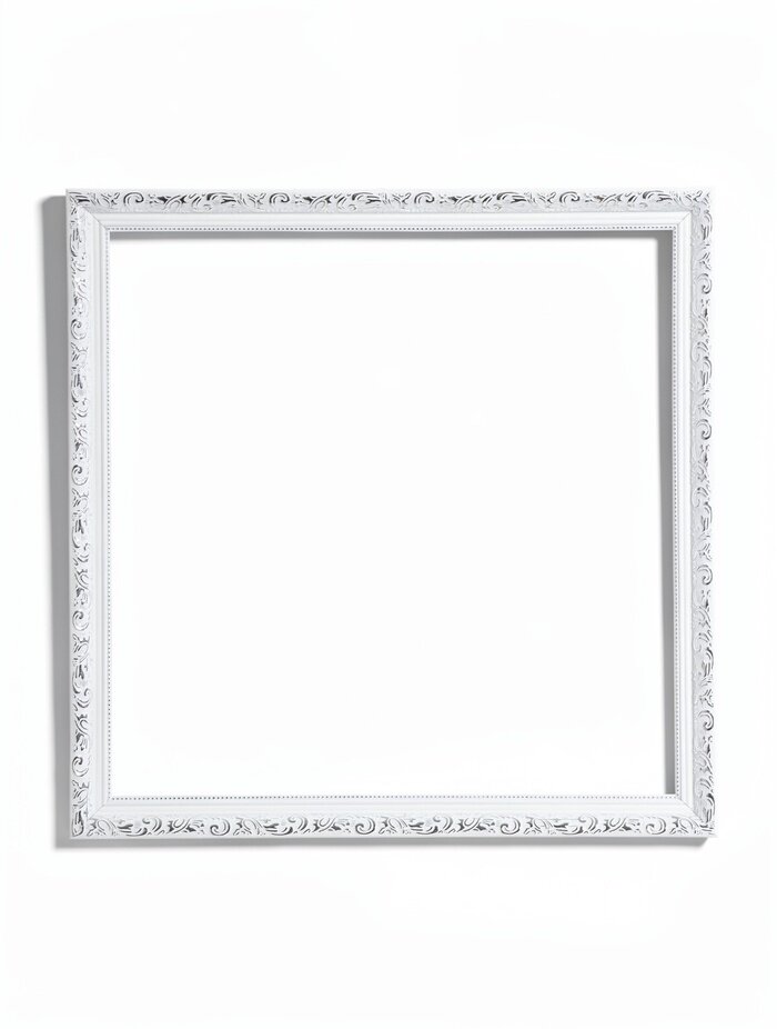 Рама для картин и зеркал Estelle Classic, 40×40 см, белый с серебром