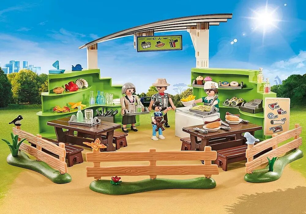 Playmobil-Мир Моби: Ресторан и магазин в зоопарке (в пластиковом пакете) -9871