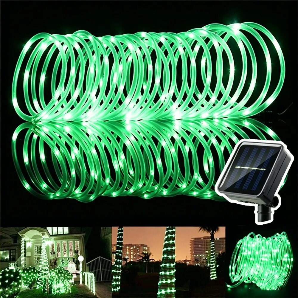Солнечные гирлянды LED 7м 50LED тёплый свет
