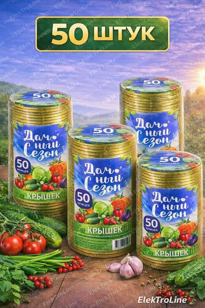 Крышки для консервирования 82 мм, 50 шт