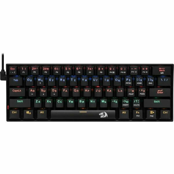 Клавиатура проводная Defender Redragon Lakshmi, USB, черный