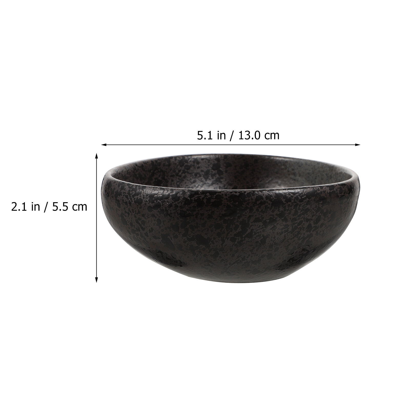 Черная Керамическая Миска Для Салата И Фруктов 1 Шт 13X11.3X5.5Cm