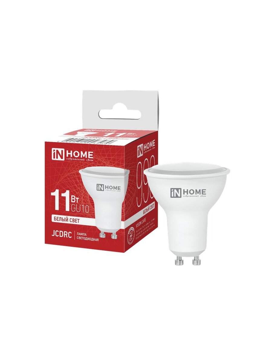 Лампа светодиодная LED-JCDRC-VC 11Вт рефлектор 4000К нейтр. бел. GU10 990лм 230В IN HOME 4690612023489