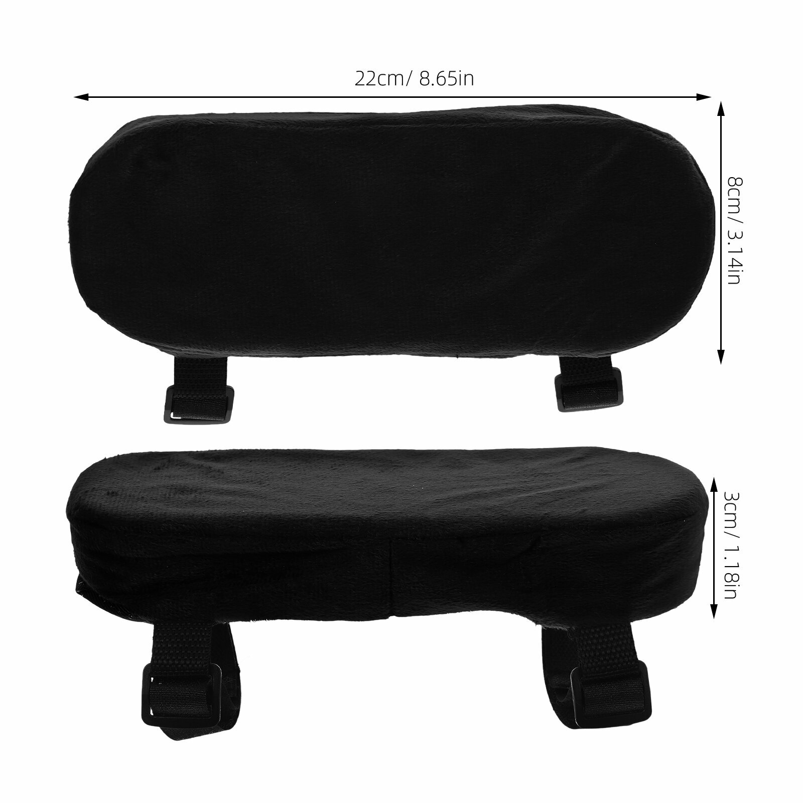 2 Шт Подлокотники Для Кресла С Мягкой Наполненной Подушкой 22 00X8 00X3 00Cm