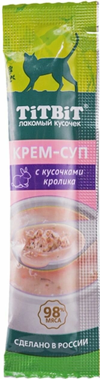 Titbit 014622 Лакомство крем-суп с кусочками Кролика 10г 20%, 16 шт