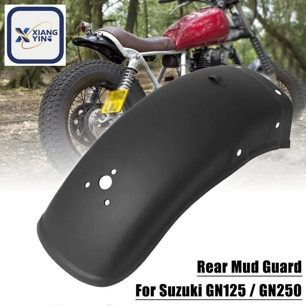 Заднее крыло черное для мотоцикла Suzuki GN125 / GN250