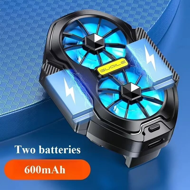 Мобильный кулер с 2 вентиляторами, 600mAh, Rechargeable version