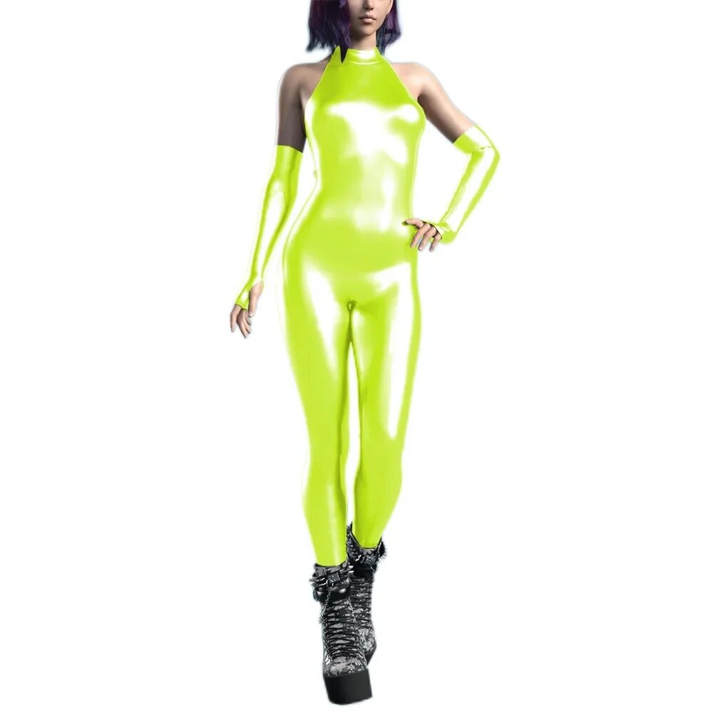 Комбинезон из спандекса, зеленый, Fluorescence Green