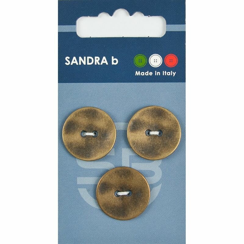 Пуговицы Sandra b Цвет Медный, 2 отверстия, 3 шт