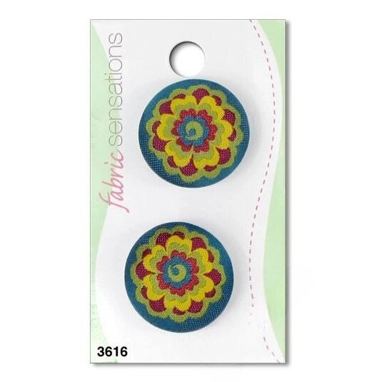 Пуговицы BLUMENTHAL LANSING "Fabric Sensations", 25 мм, микс цветов, 2 шт