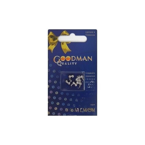 Скуфейки GOODMAN QUALITY С палочкой, металлические, серебристые, 6 шт