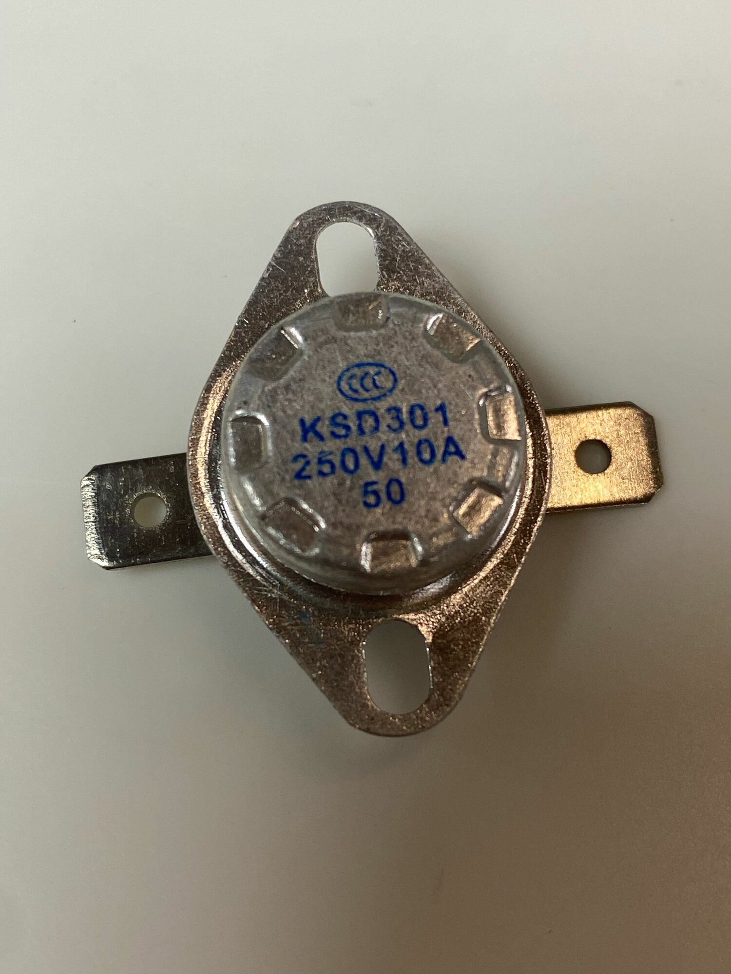 Термостат KSD-301 250V/10A/50 С c флянцем 1шт