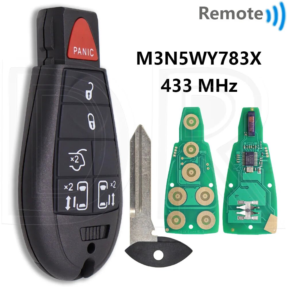 Отличный 433 МГц M3N5WY783X ID46 PCF7941 GQ4-53T PCF7961A автомобильный дистанционный ключ для Jeep Cherokee Chrysler Town & Country Dodge Caravan RAM